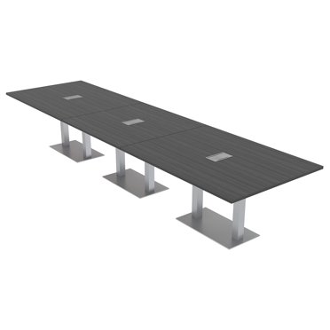 10 Person Modular Rectangle Conference Table Metal Bases Power Modules - Walmart.com