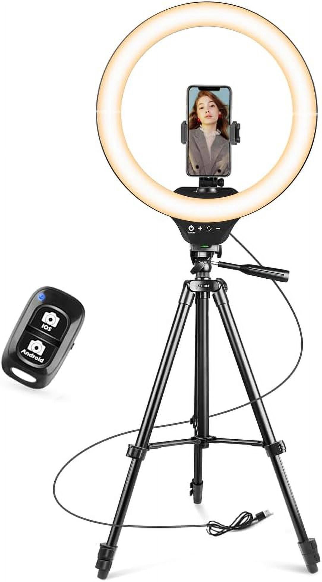 14'' Ring Light with 50'' Extendable Tripod Stand, LED Circle Lights ...
