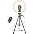 14'' Ring Light with 50'' Extendable Tripod Stand, LED Circle Lights ...