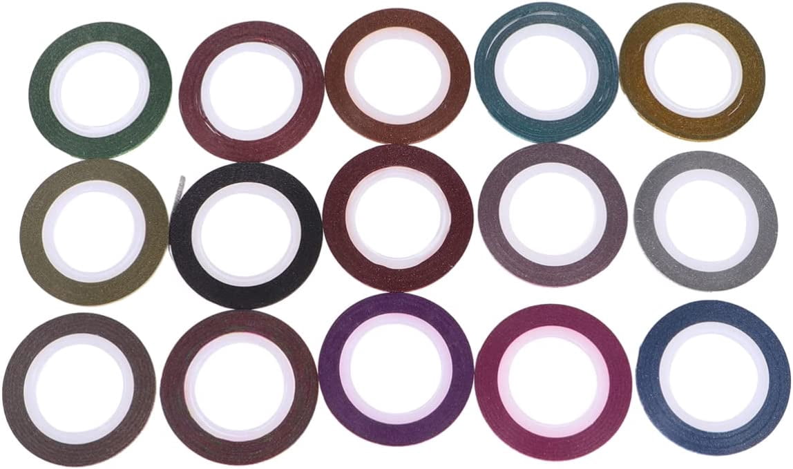 Nail Stickers 14 Rolls 2mm Shiny Nail Art Line Nail Sticker Tape Nail ...