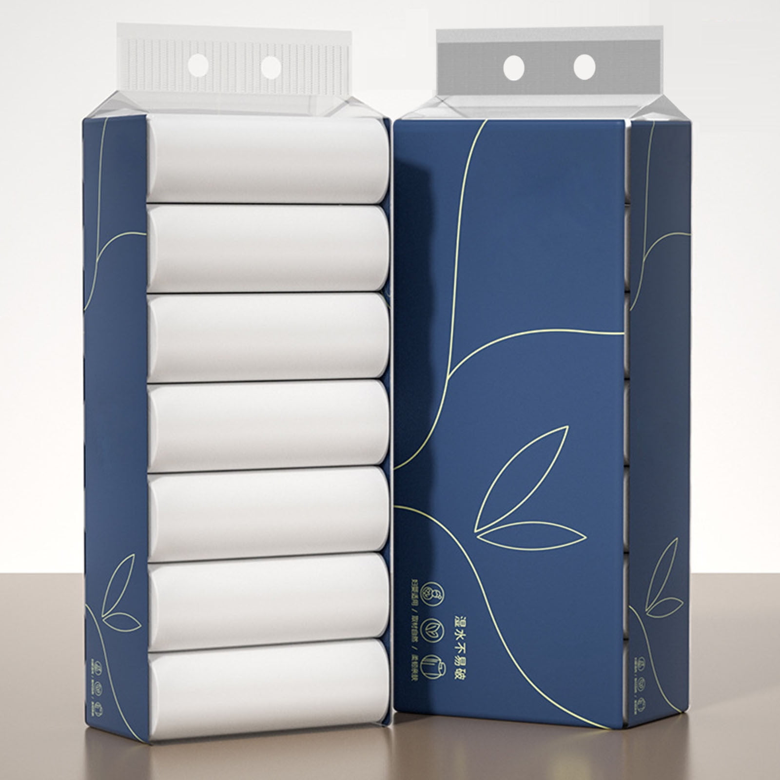 14 Rolls Toilet Paper 4-layer Strong Kitchen Paper Wooden Paddles Hand ...