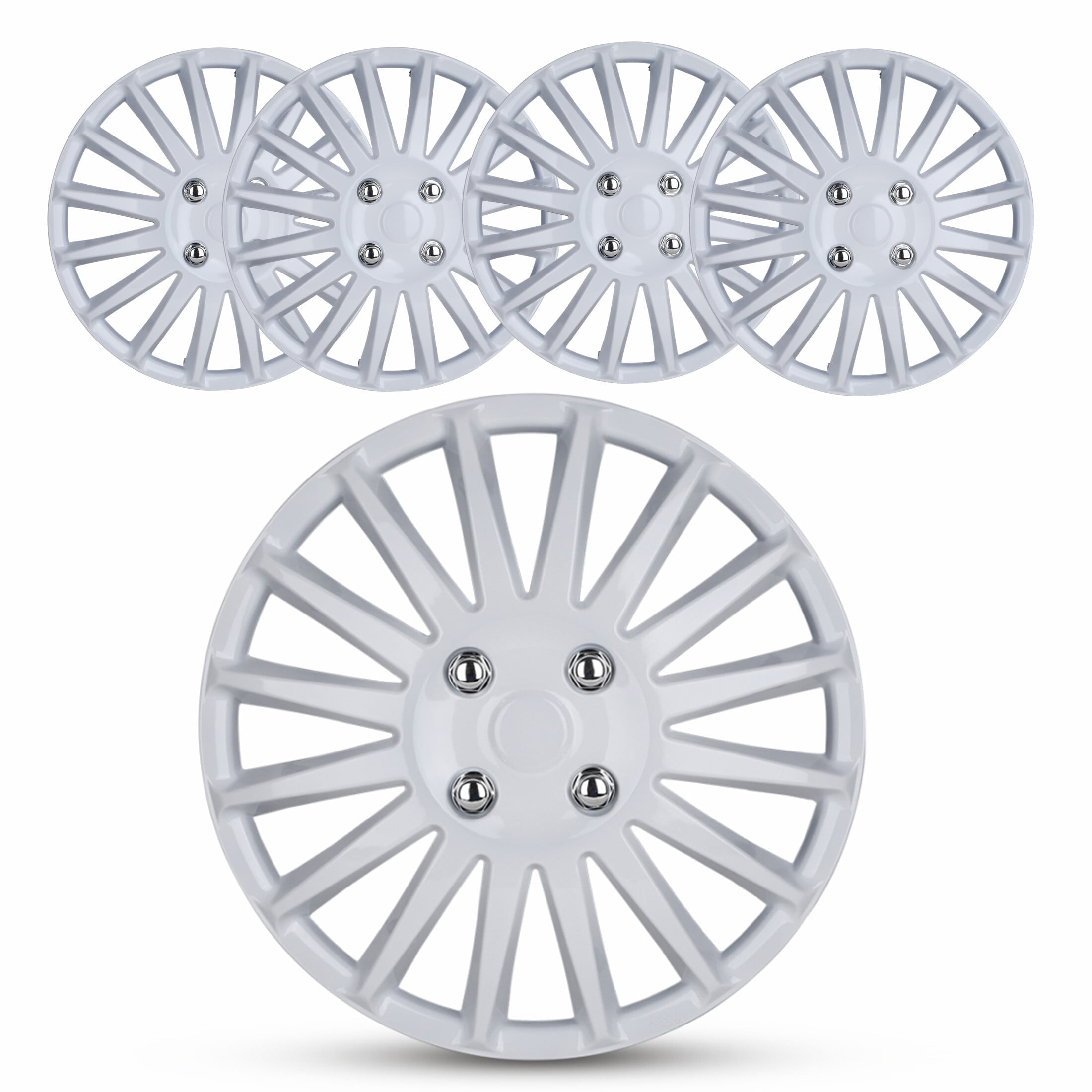 14" Set Of 4 Wheel Covers Snap On Hubcaps Full Hub Caps fit R14 Tire ...