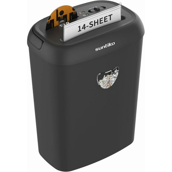 14-Sheet Heavy Duty Paper Shredder for Home & Office, Cross-Cut Credit ...