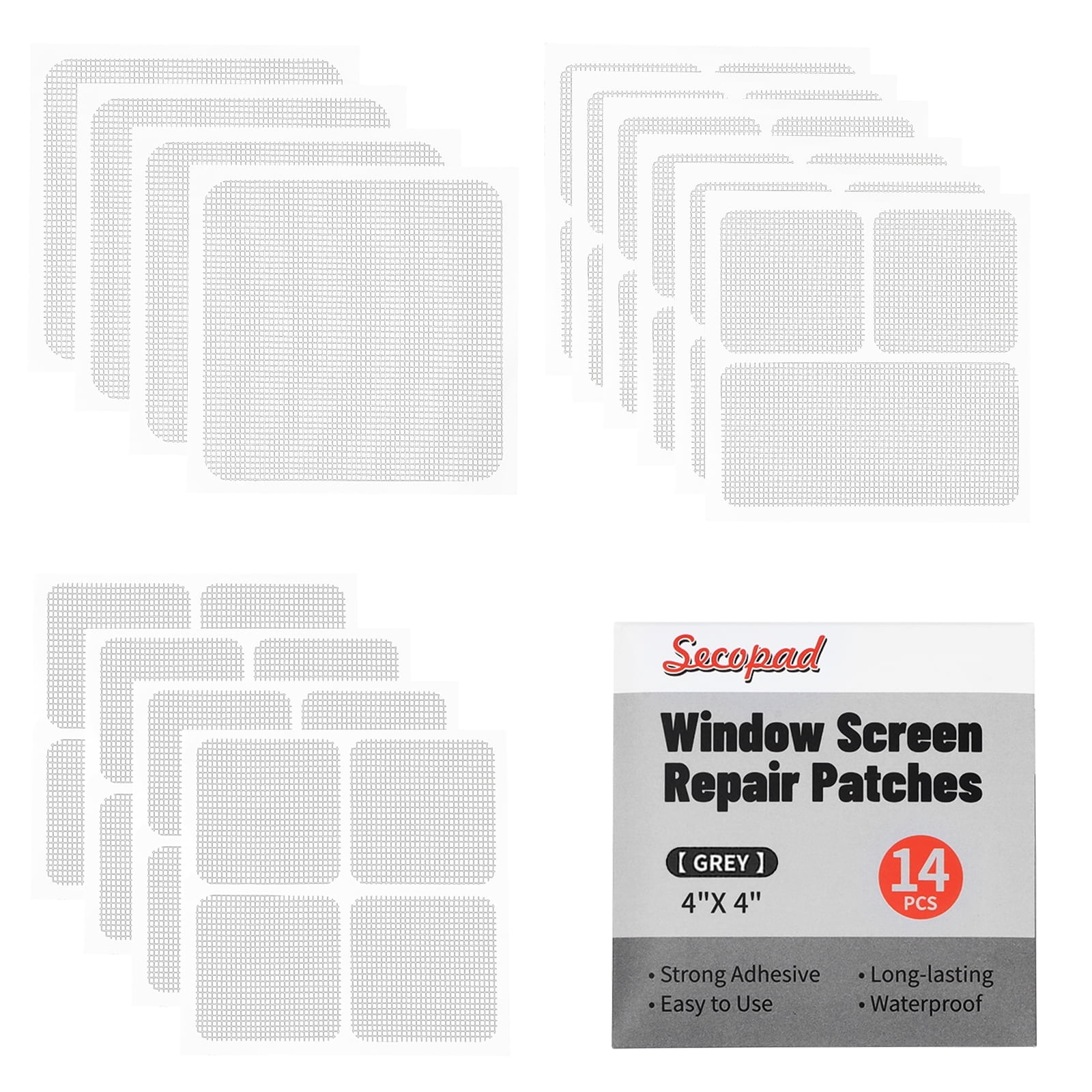 14 Sheets Window Screen Patches Repair Kit, 3 Sizes Window Screen ...
