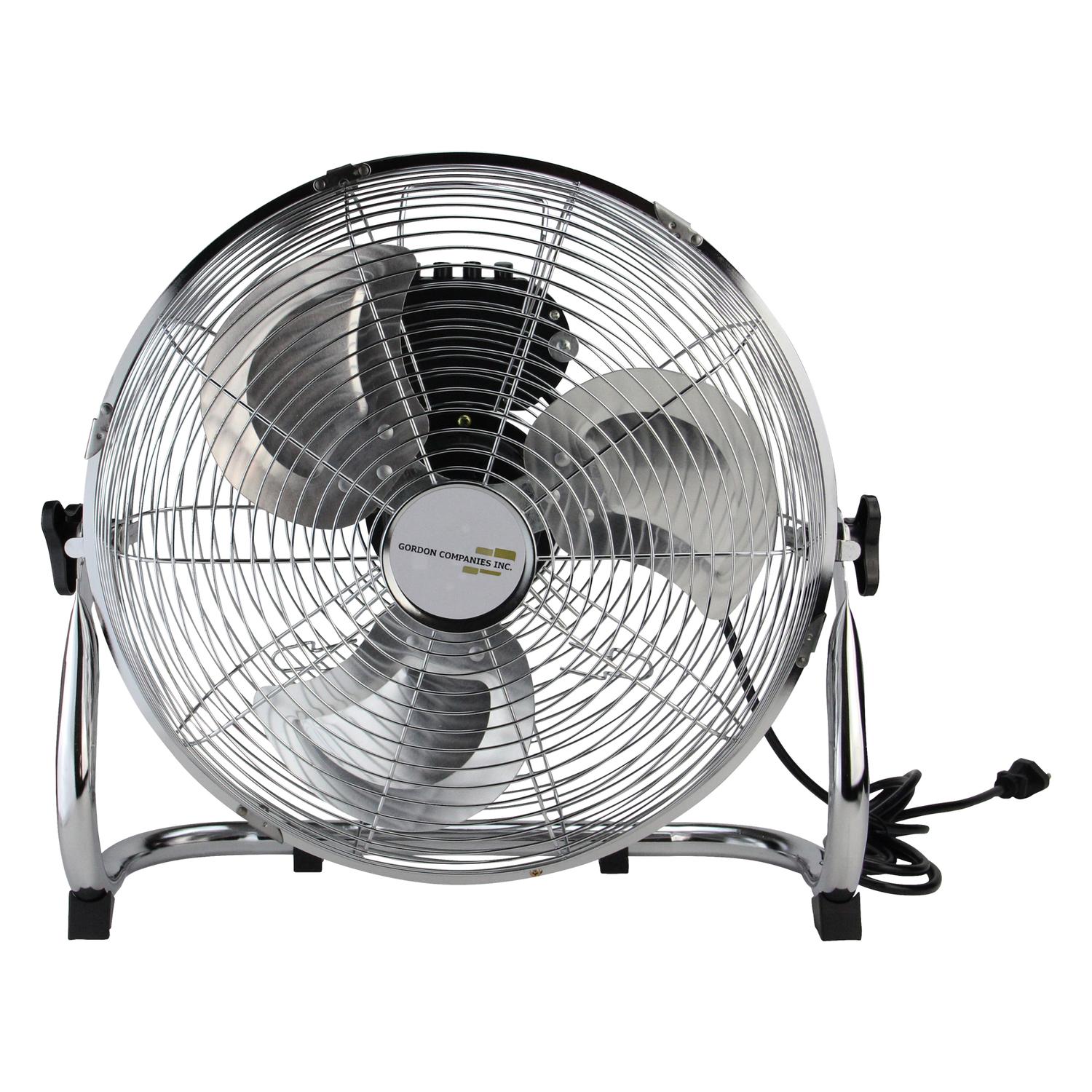 14" Silver Three Speed Adjustable Tilt Portable Floor Fan - Walmart.com
