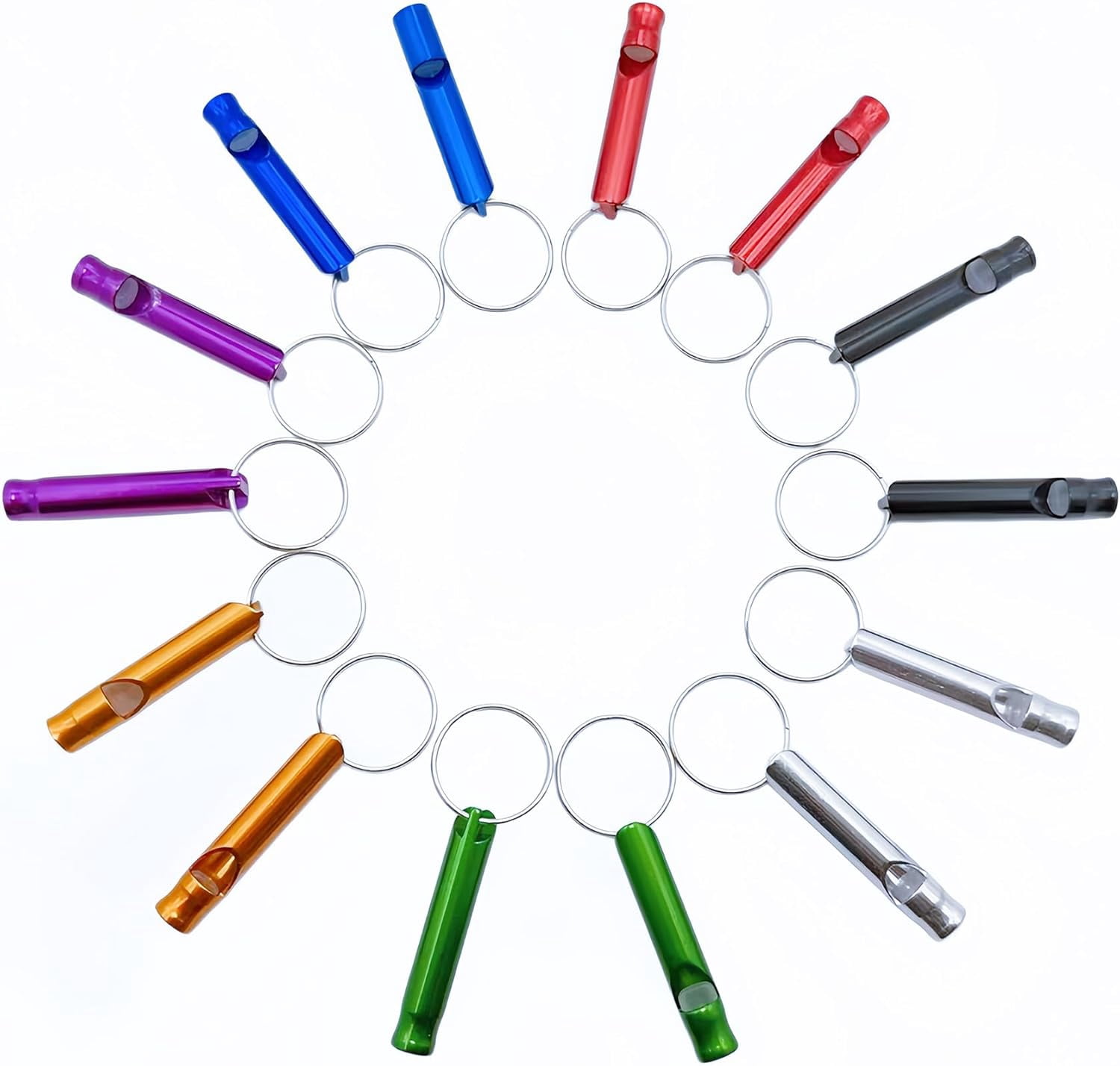 14 Small Aluminum Whistles with Keychains – Safety/Survival/Training ...