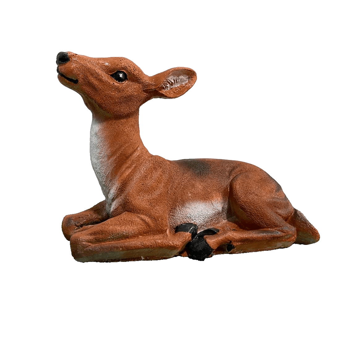 14" Solid Concrete Deer Statue, Weather proof Deer outdoor statues ...