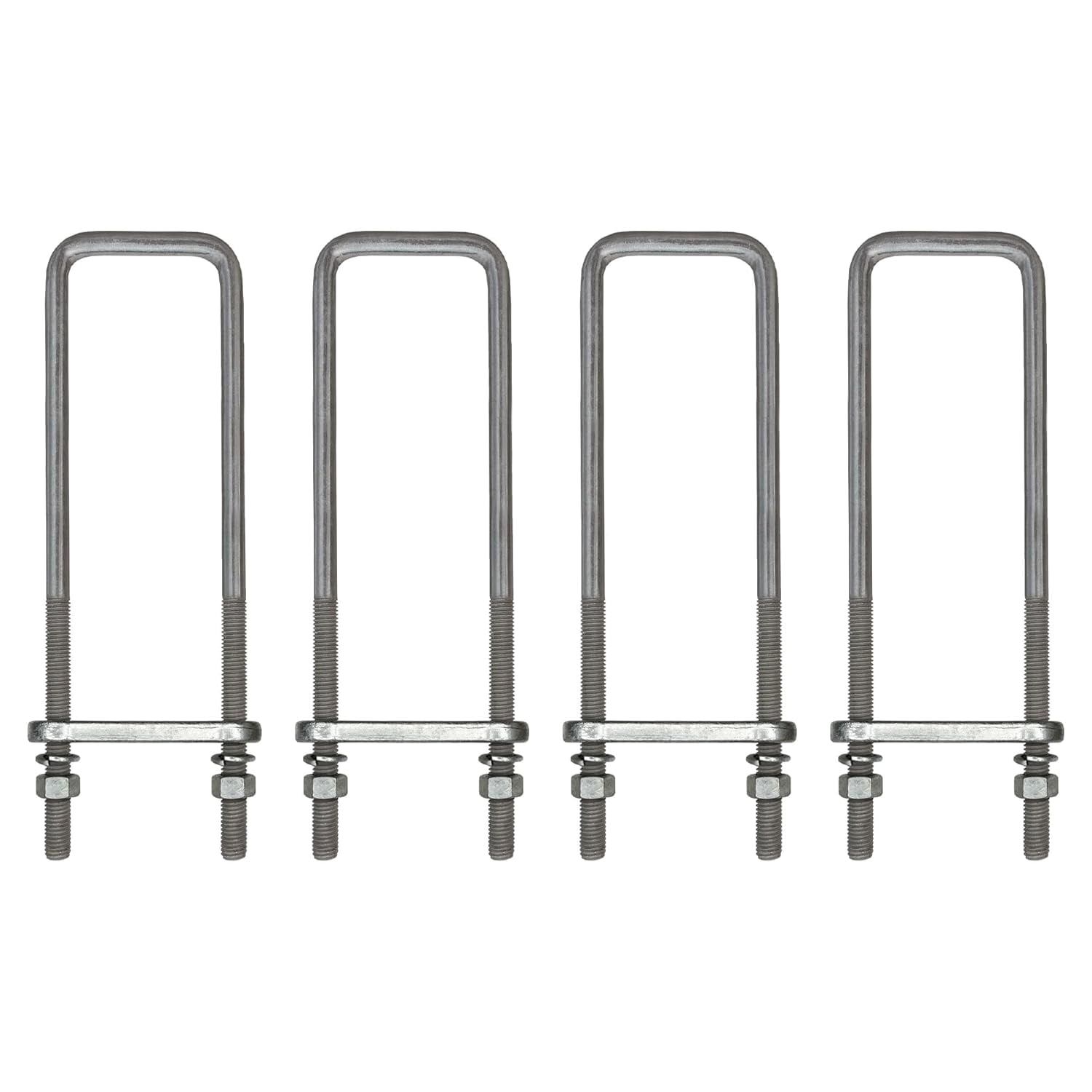 14" Square U-Bolt Kit with 1/2" x 4-1/4" Tie Bars & Hardware, 5/8 ...