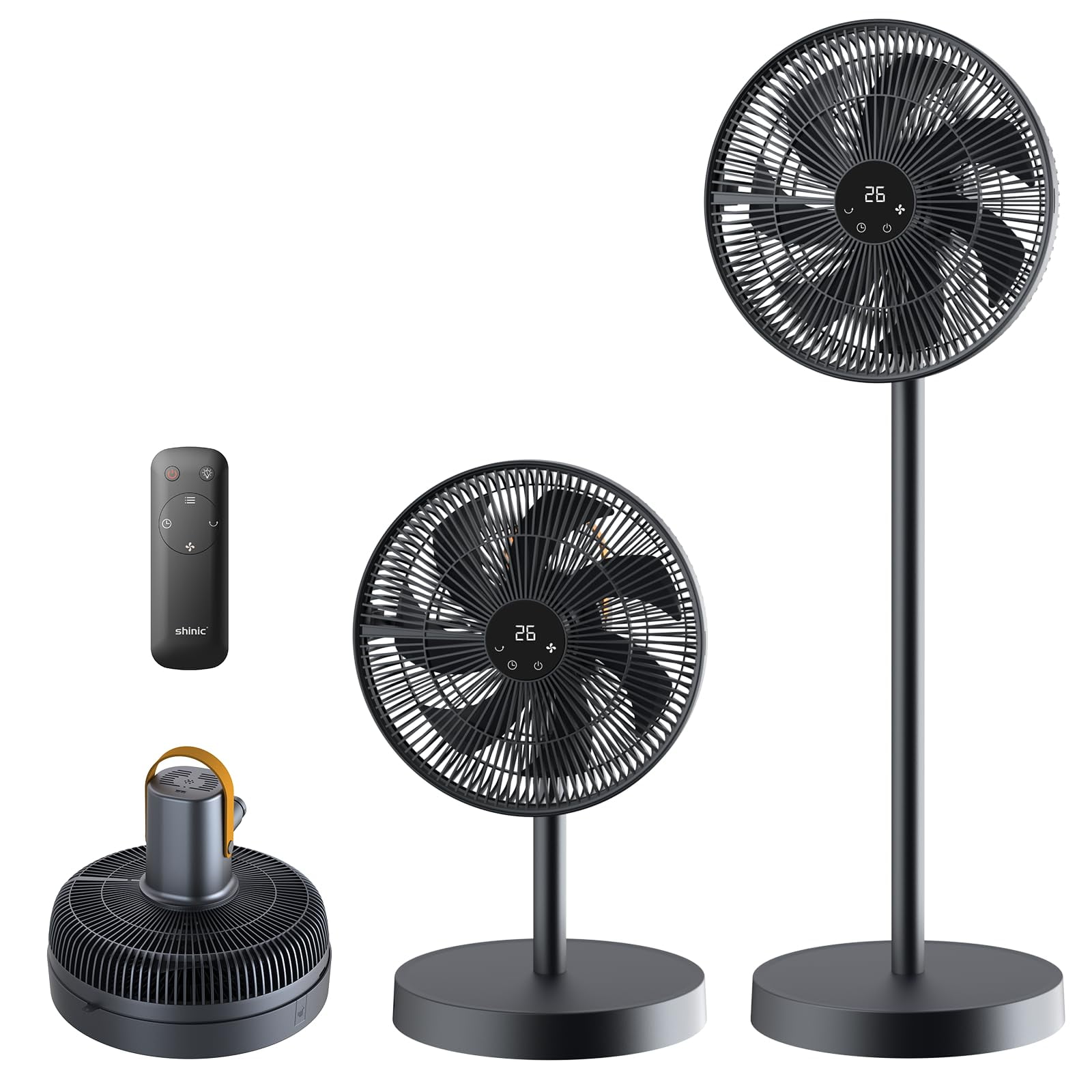 14" Standing Fan for Bedroom with Remote, Portable Foldable Fan for ...