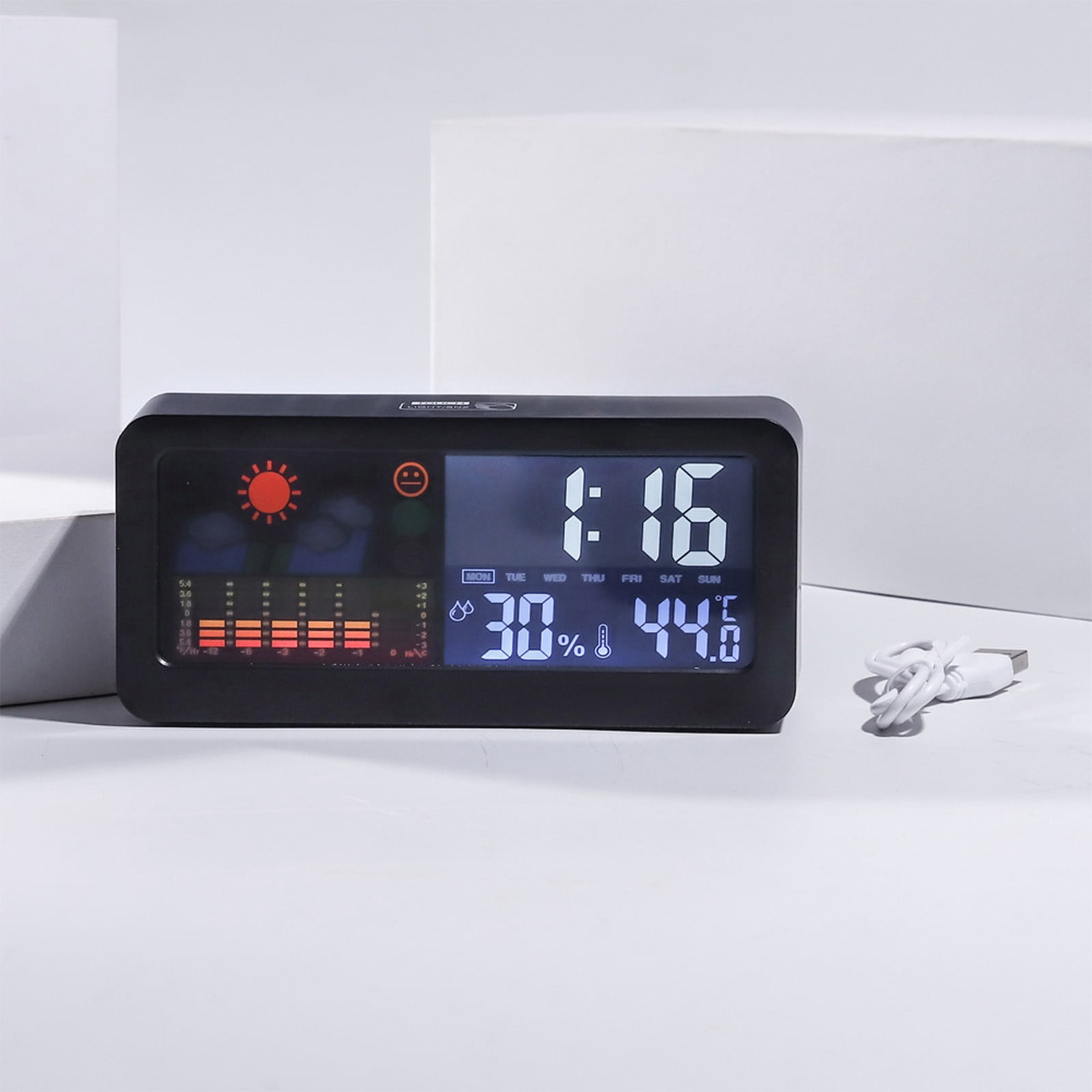 14 Styles Njoeus Digital Alarm Clock for Bedrooms, With Charging Dock ...