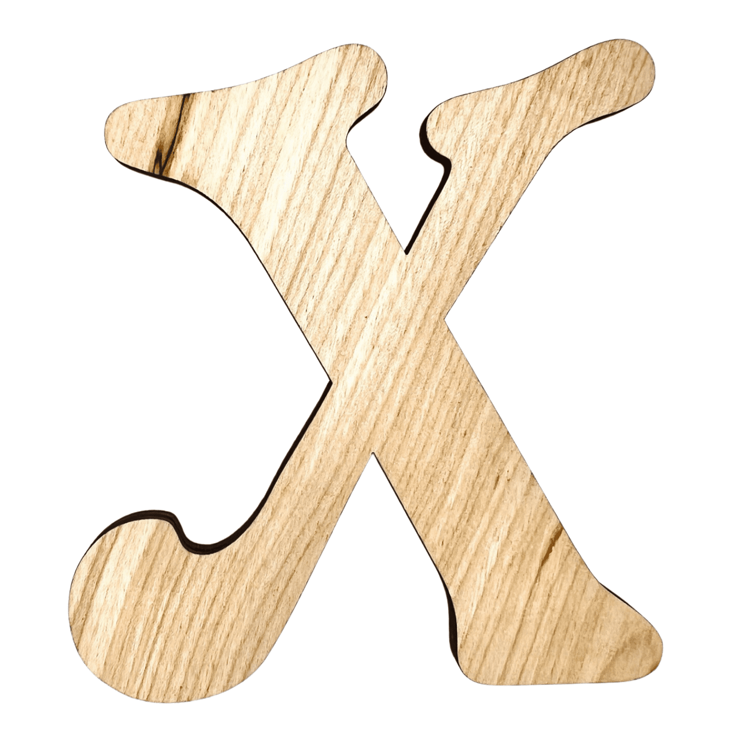 14" Tall Birch Plywood Letter X | 1/4" Thick | Krafty Supply Letters ...