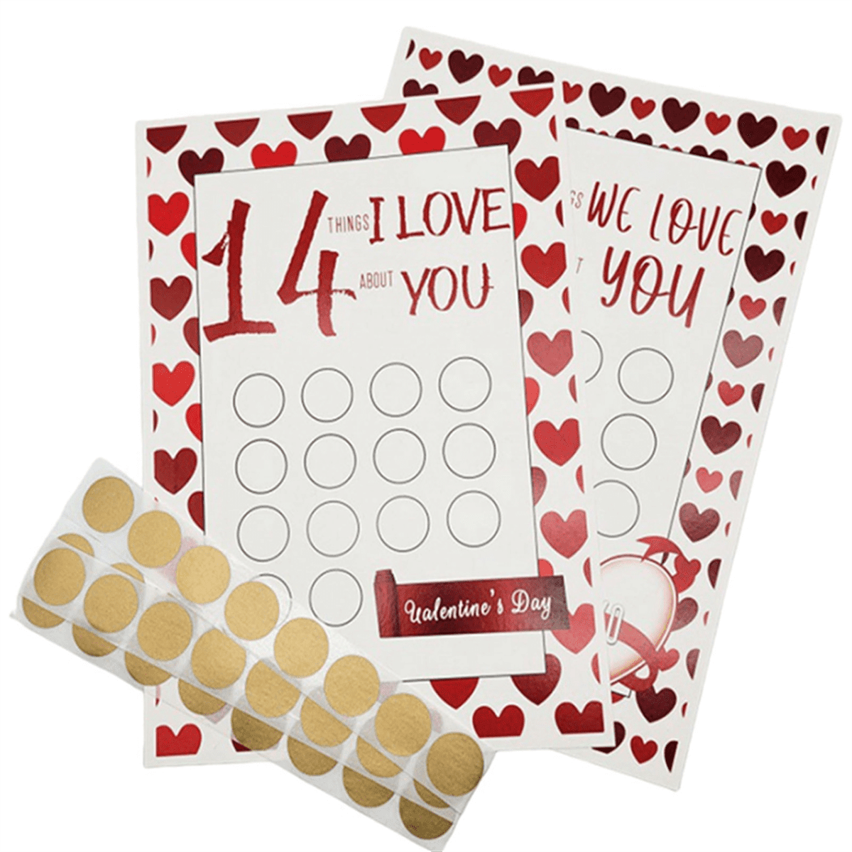 14 Things Scratch Advent Calendar Valentine's Day Countdown Craft for ...