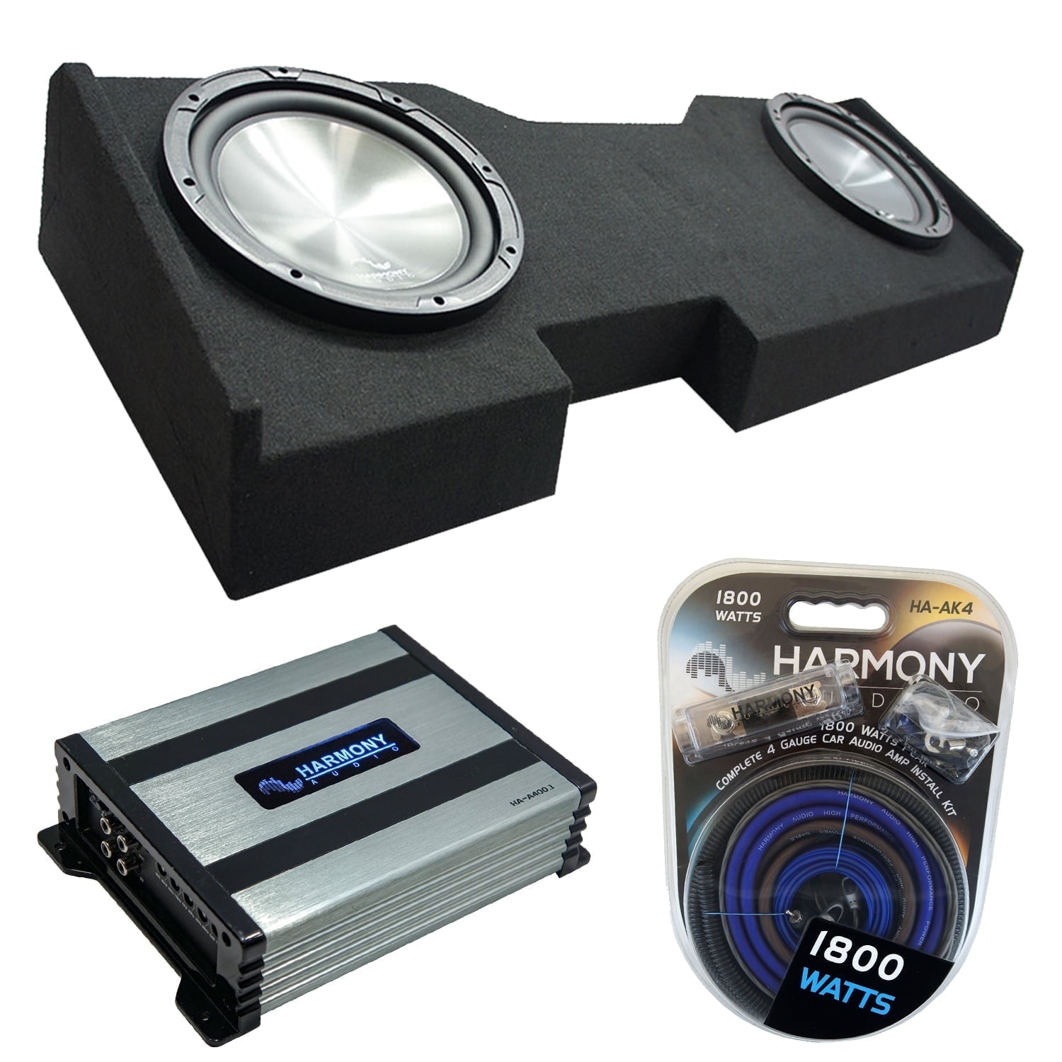 2014-2018 Chevy Silverado Crew Cab Harmony HA-R124 Dual 12" Sub Box HA ...