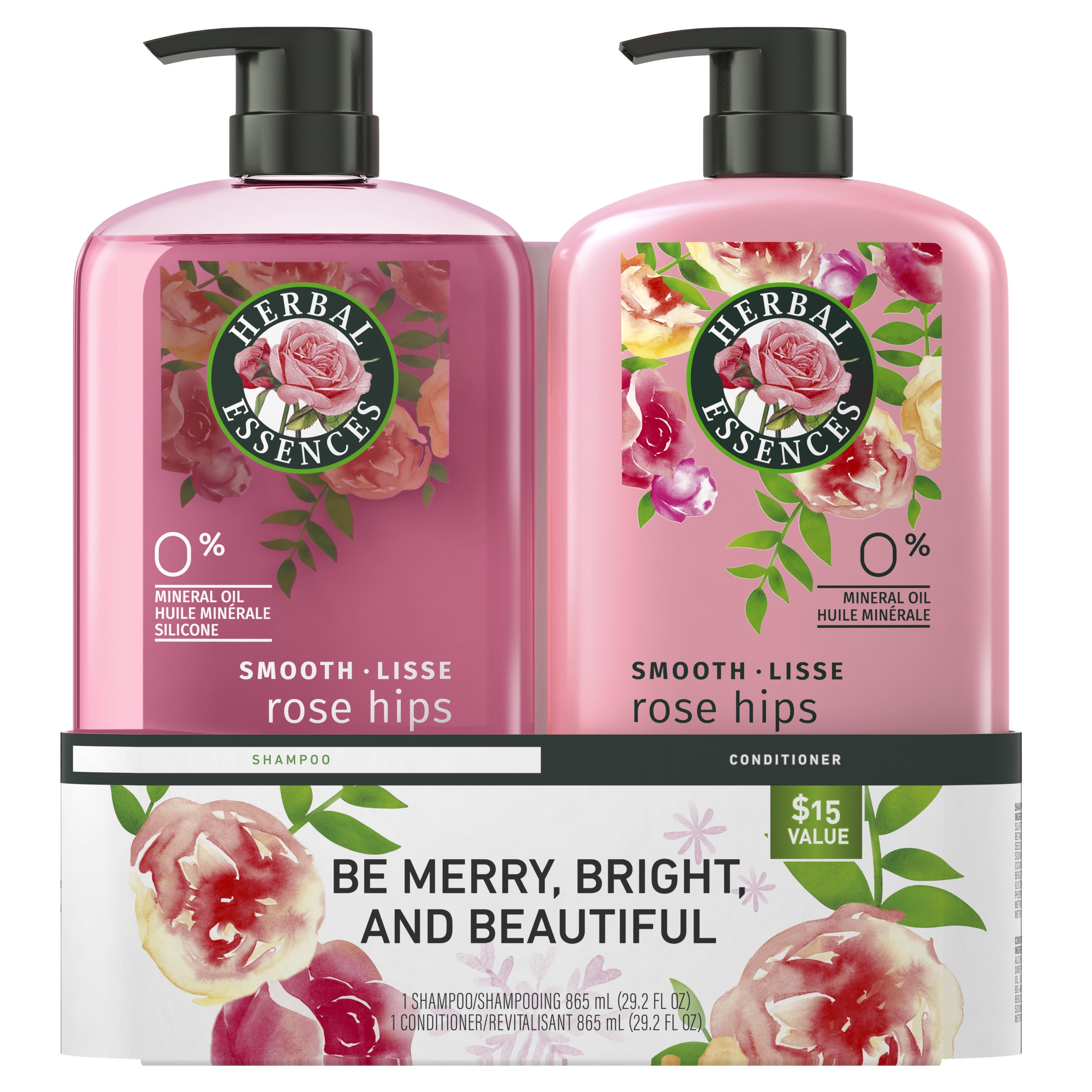 ($14 Value) Herbal Essences Shampoo and Conditioner Set, Paraben-Free ...