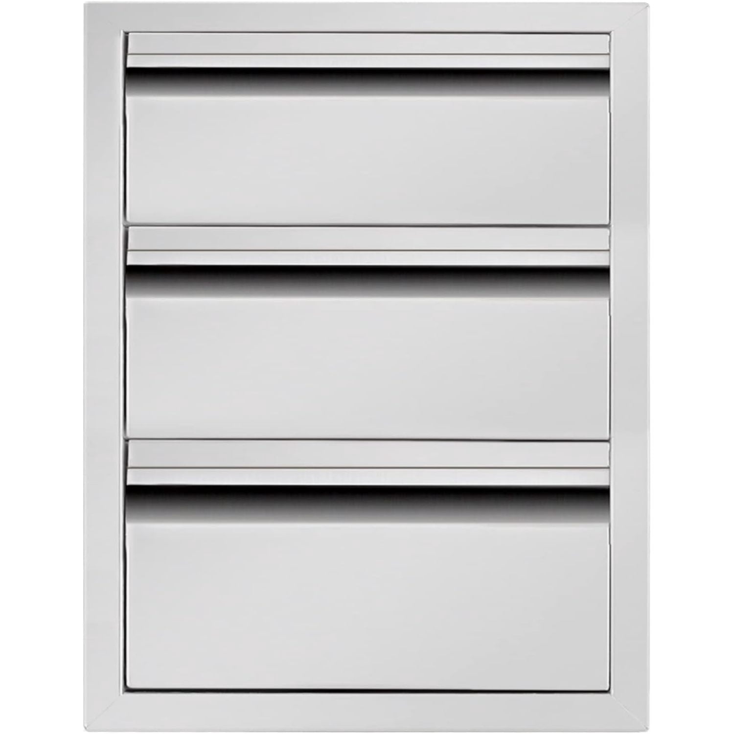 14" W Outdoor Kitchen Drawer Stainless Steel BBQ Triple Drawer Flush ...