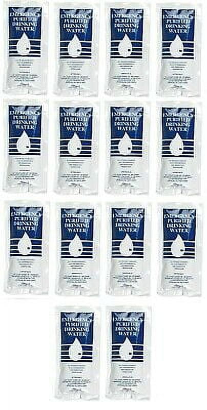 (14)Water Packets Emergency Survival Drinking Rations 4.225 FL OZ 1 ...