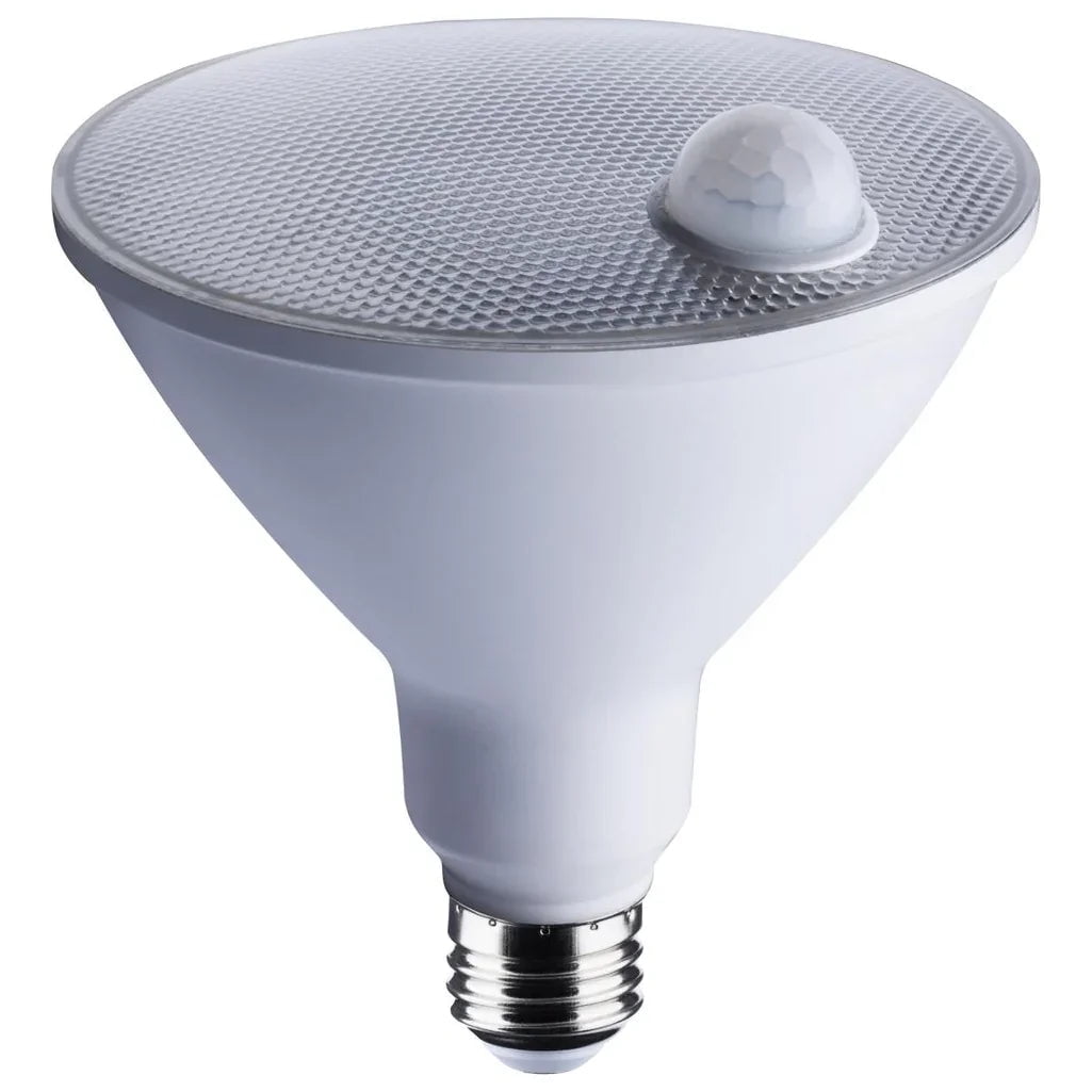 14 Watt PAR38 LED - White - 5000K - 1100 Lumens - 120 Volt - PIR Sensor ...
