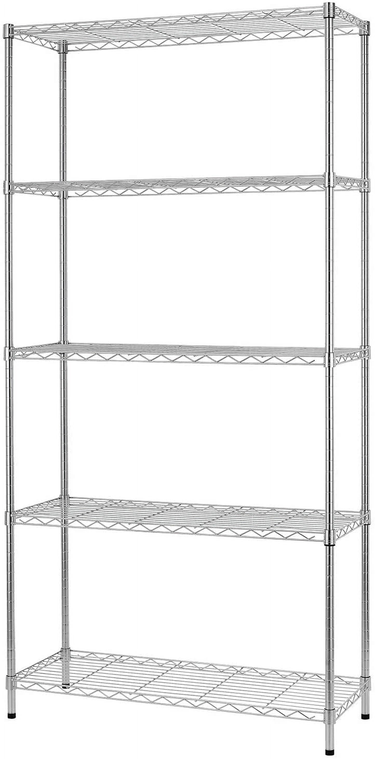 14''Wx36''Dx72''H NSF Wire Shelf Metal 5 Shelf Wire Shelving Unit Storage Shelves Heavy Duty ...