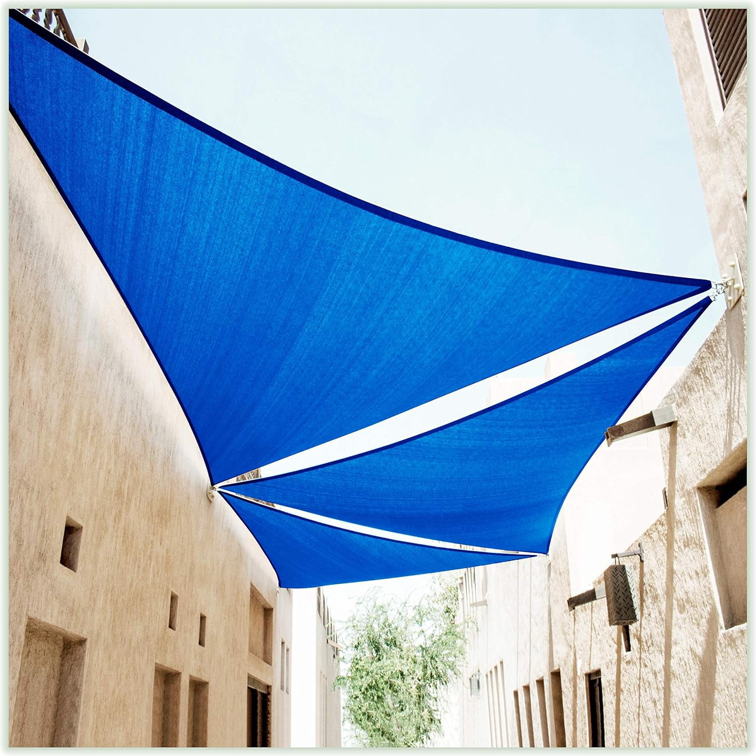 14' X 14' X 19.8' Blue Sun Shade Sail Right Triangle CTSLRT14 & Canopy ...