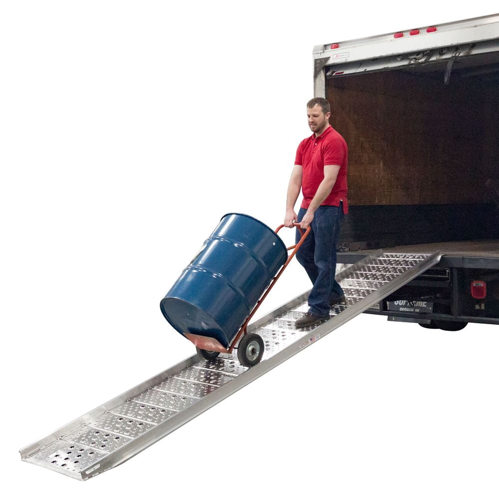14' X 26in W Plate-End Aluminum Walk Ramp - 1,300 lb Weight Capacity ...