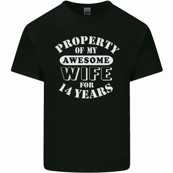 14 Year Wedding Anniversary 14Th Wife Mens Womens S-5XL T-Shirt ...