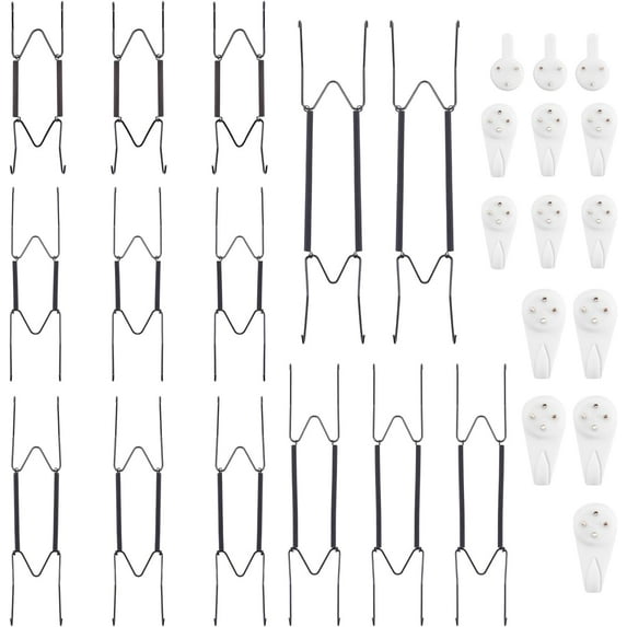 14 count Plate Hangers for Wall - 6/8/10/12/14 Inch Invisible Plates ...