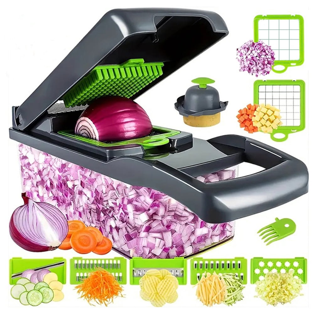 14 in 1 Multifunctional Vegetable Chopper Onion Chopper Handle Food ...