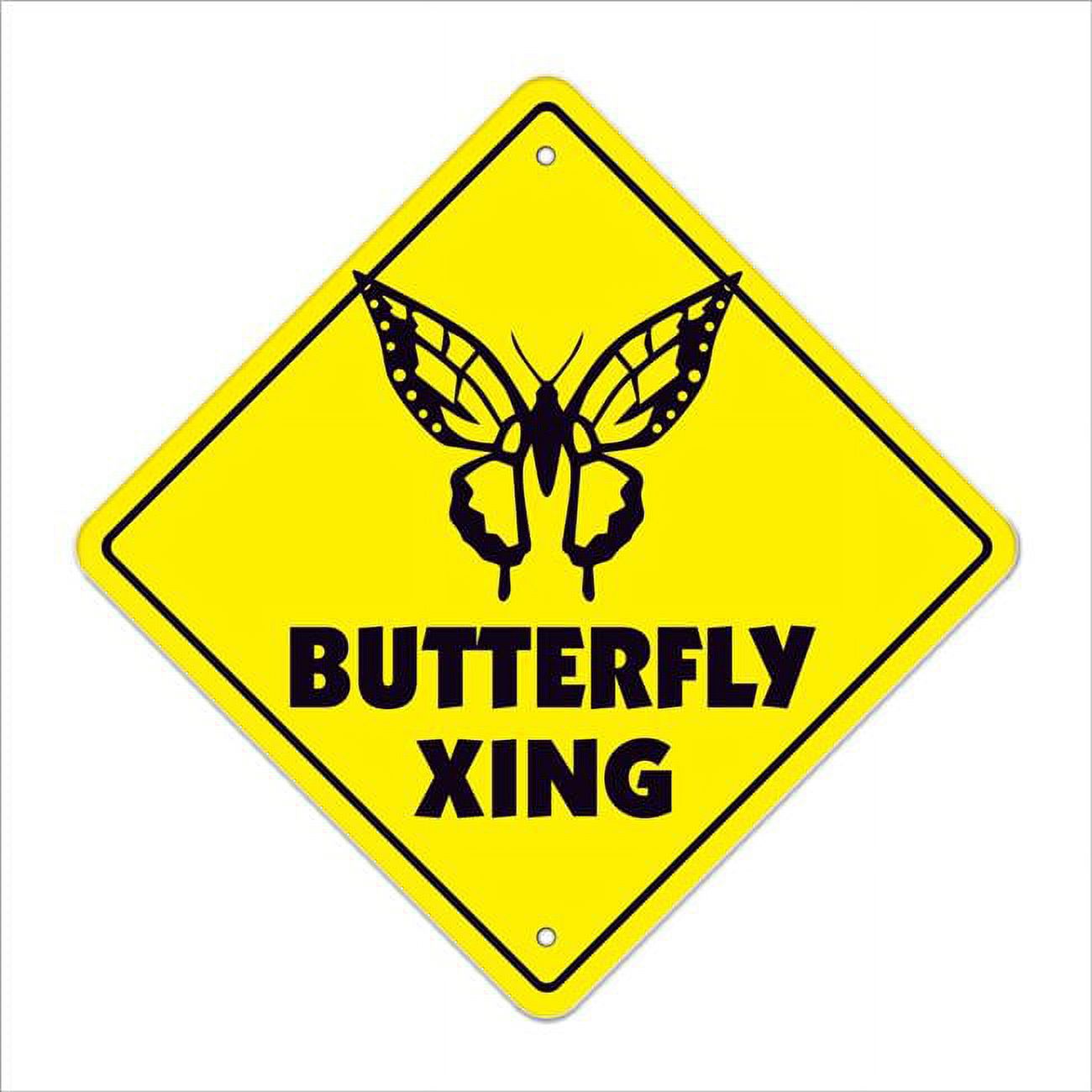 14 in. Butterfly Zone Xing Crossing Sign - Walmart.com