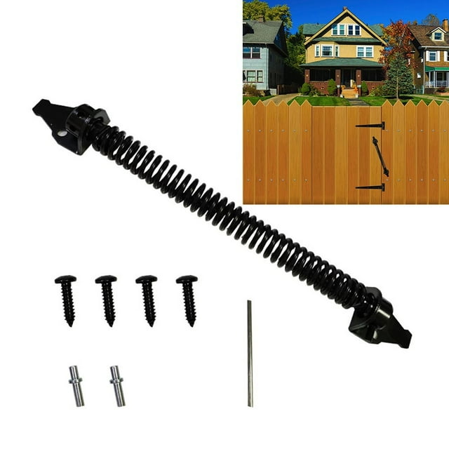 14 In Door Gate Automatic Self Closing Spring Closer Black Finish ...