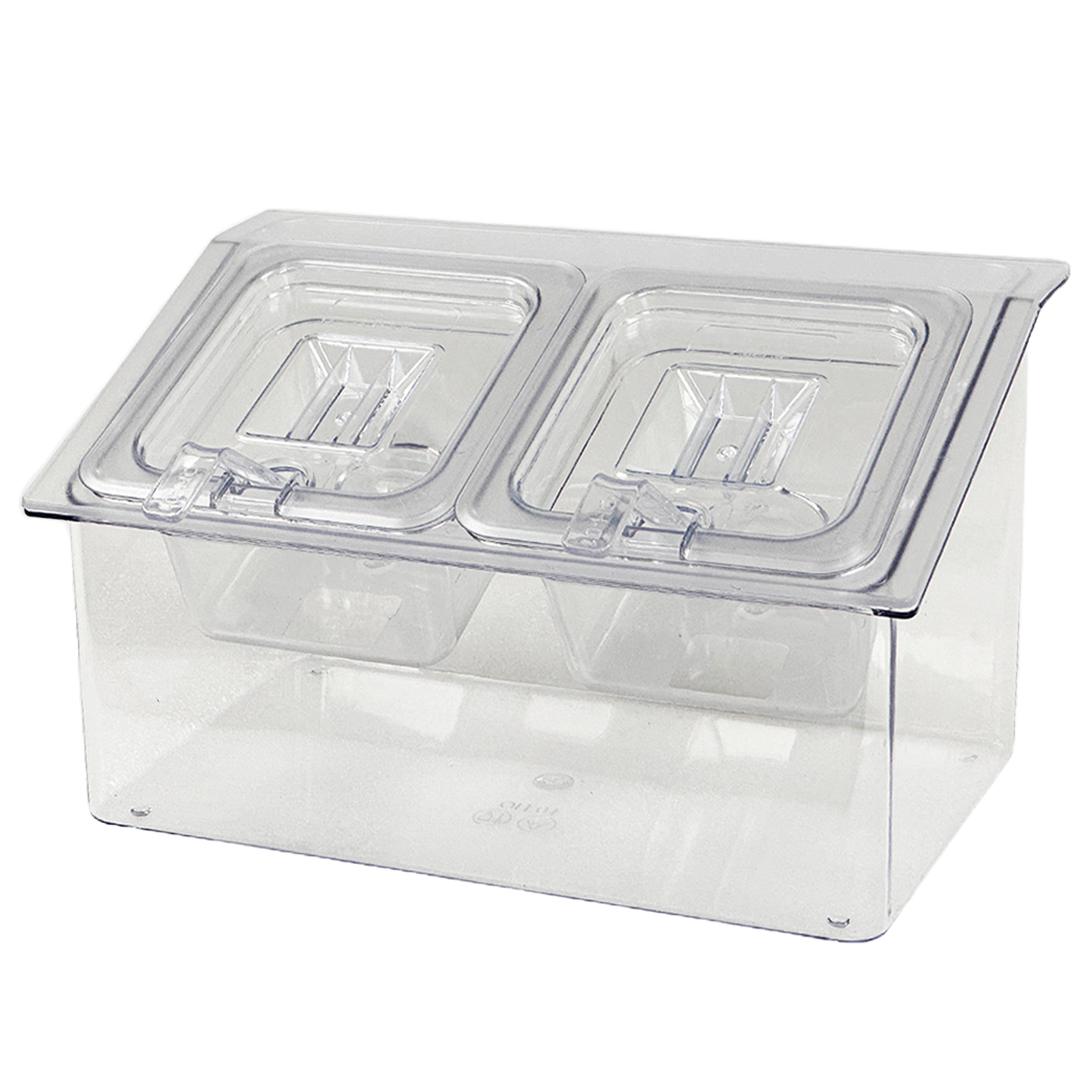 14 in. Dual Container Commercial Jam Box, Seasoning Box Milk Tea Shop ...