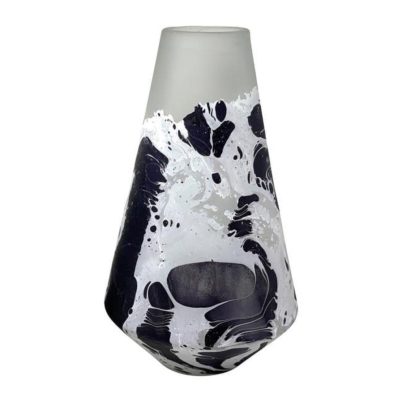 14 in. Glass Fog Shadow Vase, White - Walmart.com
