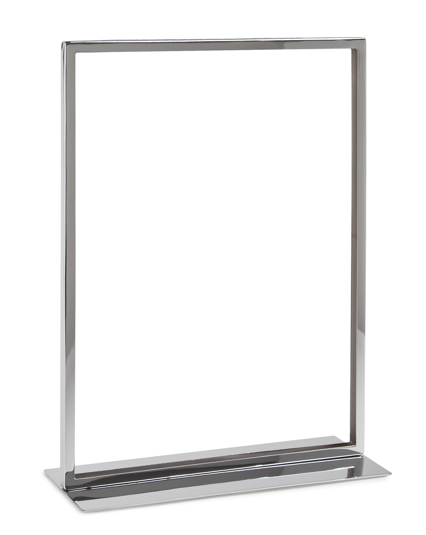 14 in. H x 11 in.W Chrome Vertical Countertop Sign Holder with Flat ...