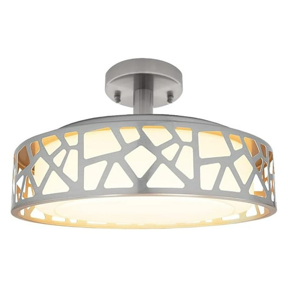 14 in. LED Semi-Flush Mount Ceiling Light Fixture, 1400 Lumens ...