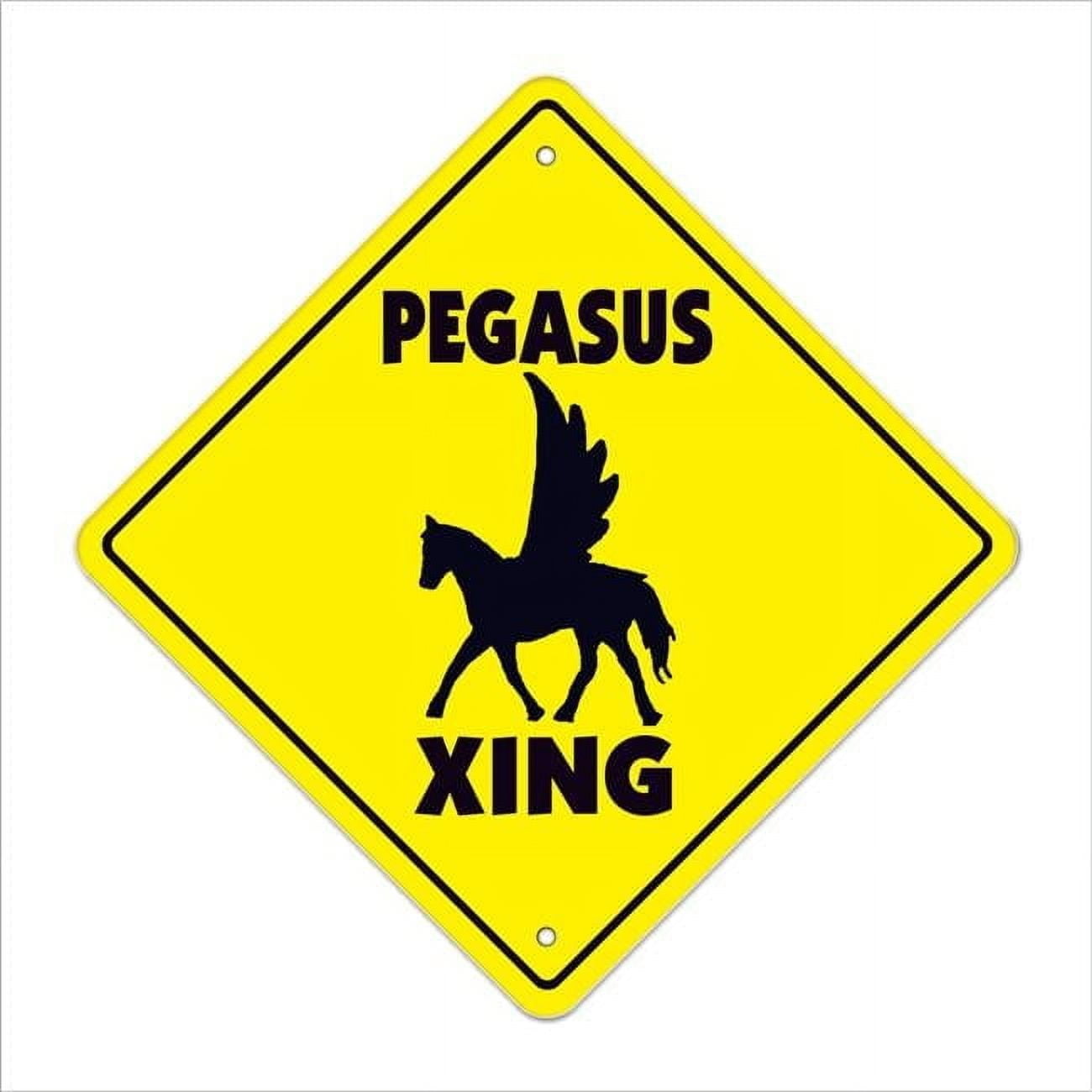 14 in. Pegasus Zone Xing Crossing Sign - Walmart.com