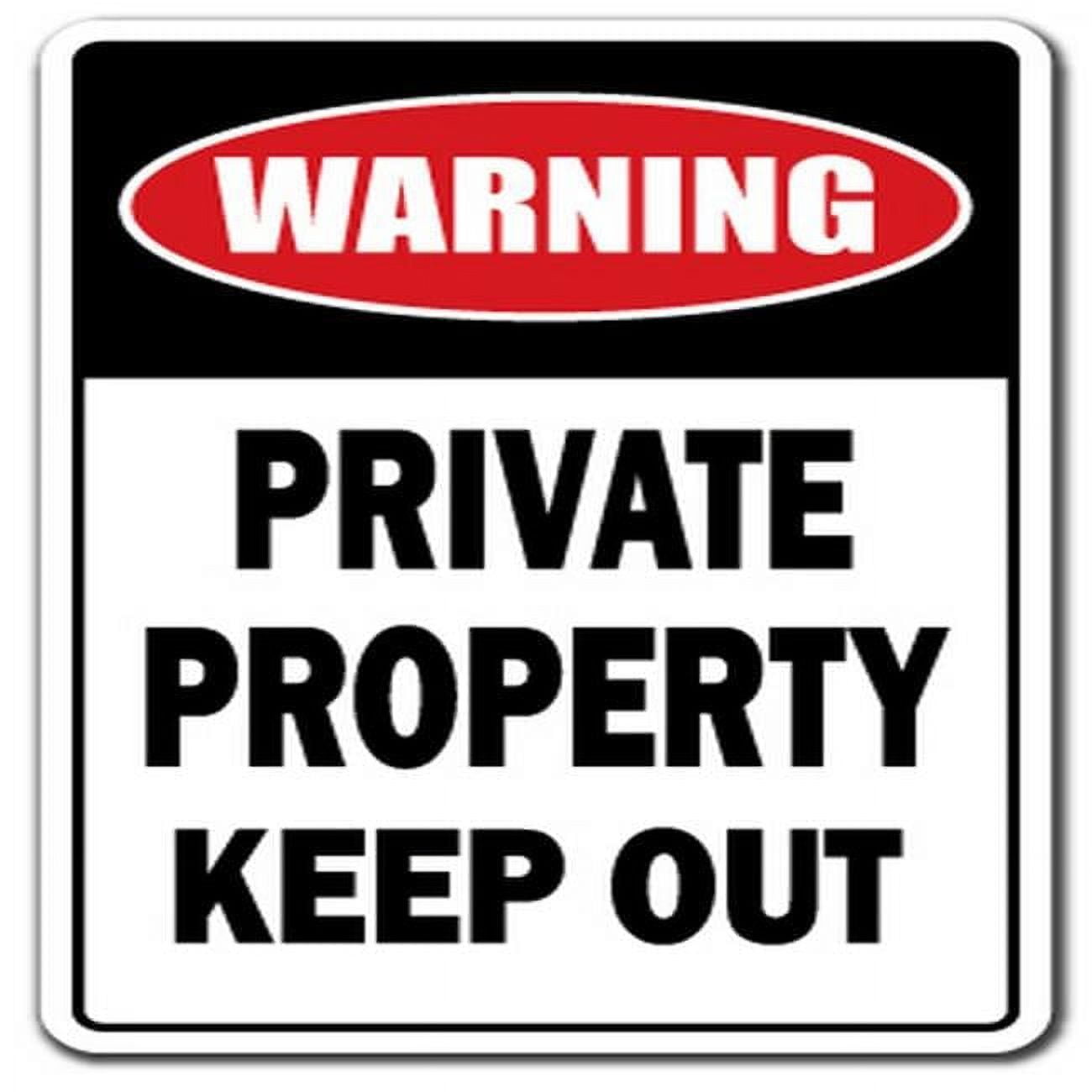 14 in. Private Property Keep Out Parking Sign - No Trespassing Stay Out ...