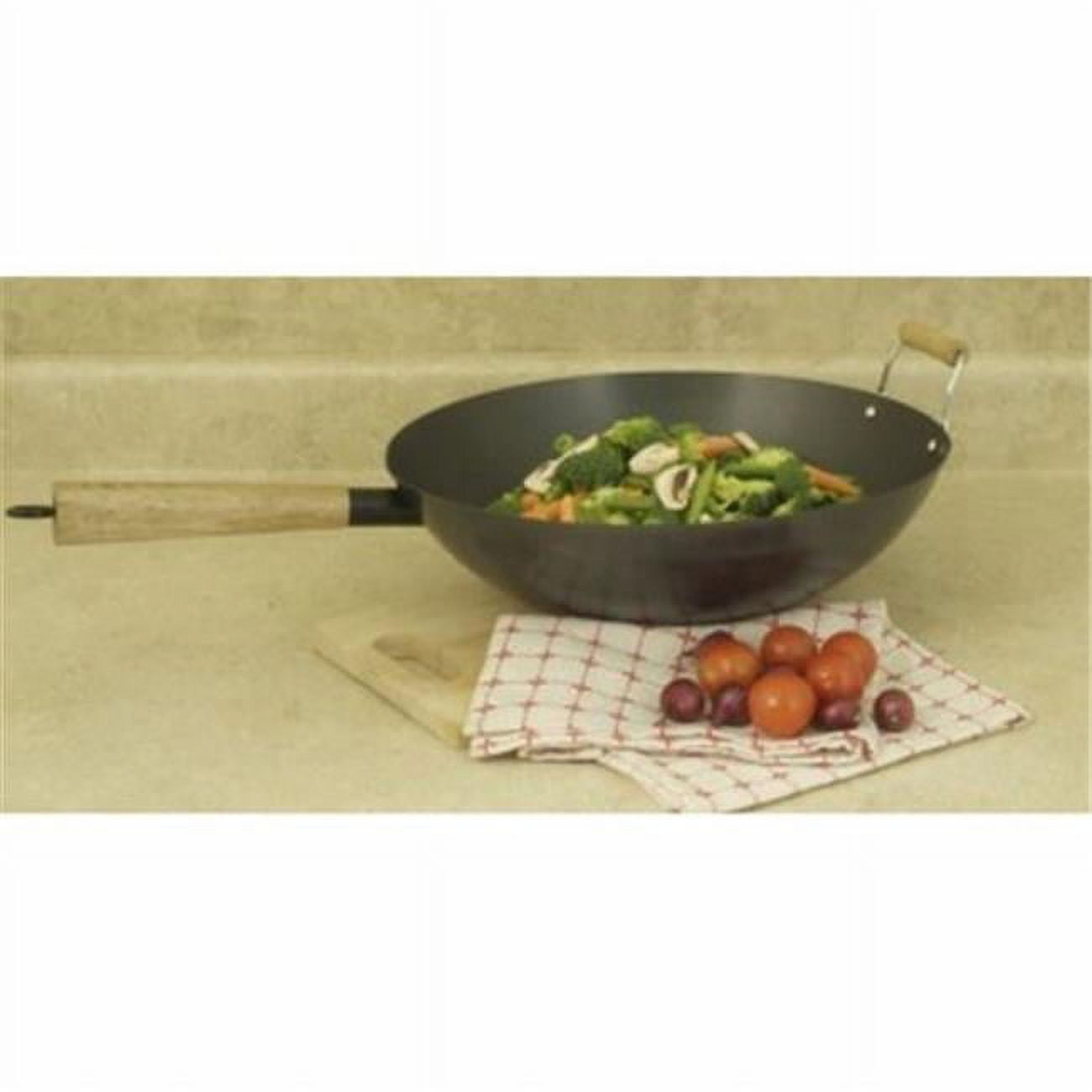 14 in. Professional Heavy Duty Carbon Steel Wok - Walmart.com