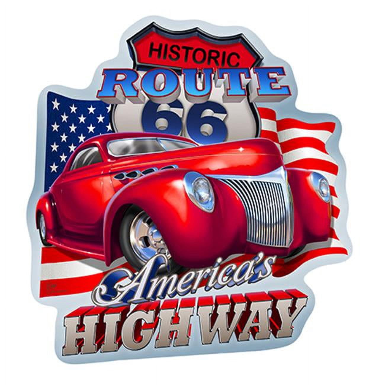 14 in. Route 66 Americas Highway Novelty Sign - Walmart.com