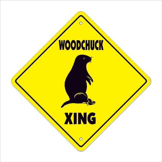14 in. Woodchuck Zone Xing Crossing Sign - Walmart.com