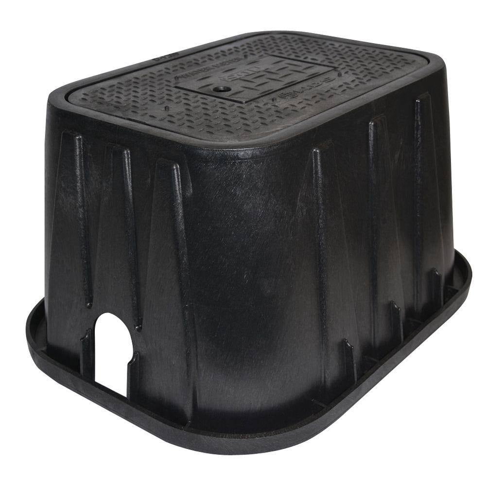 14 in. X 19 in. Rect. Standard Series Meter Box & Drop-in Cover, Black ...