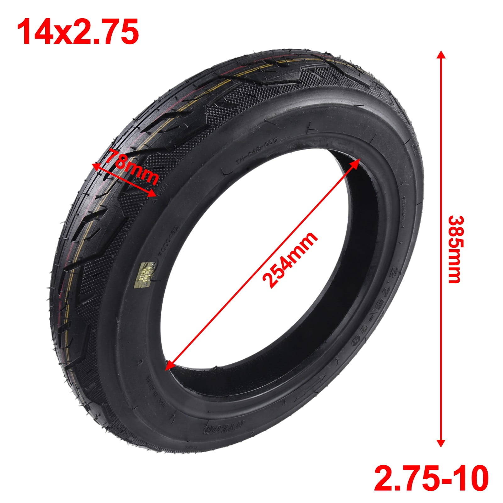 14 inch 2.75-10 Front Rear Mini Moto Dirt Bike Tubeless Tyre 14x2.75 ...