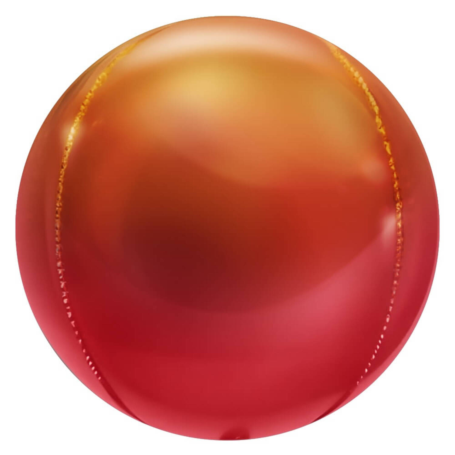 14 inch 3D Sphere - Metallic Ombre Red & Orange Foil Mylar Balloon ...