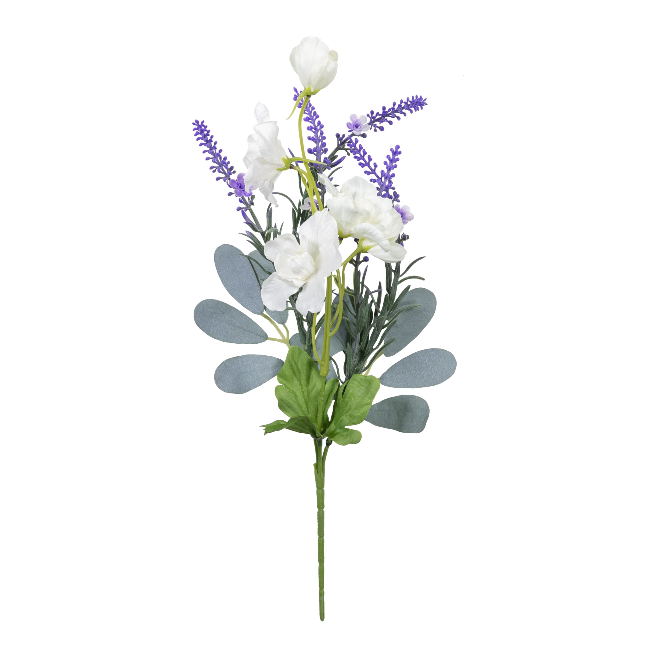 14-inch Artificial Silk Cream & Purple Delphinium Mixd Spring Pick, for ...
