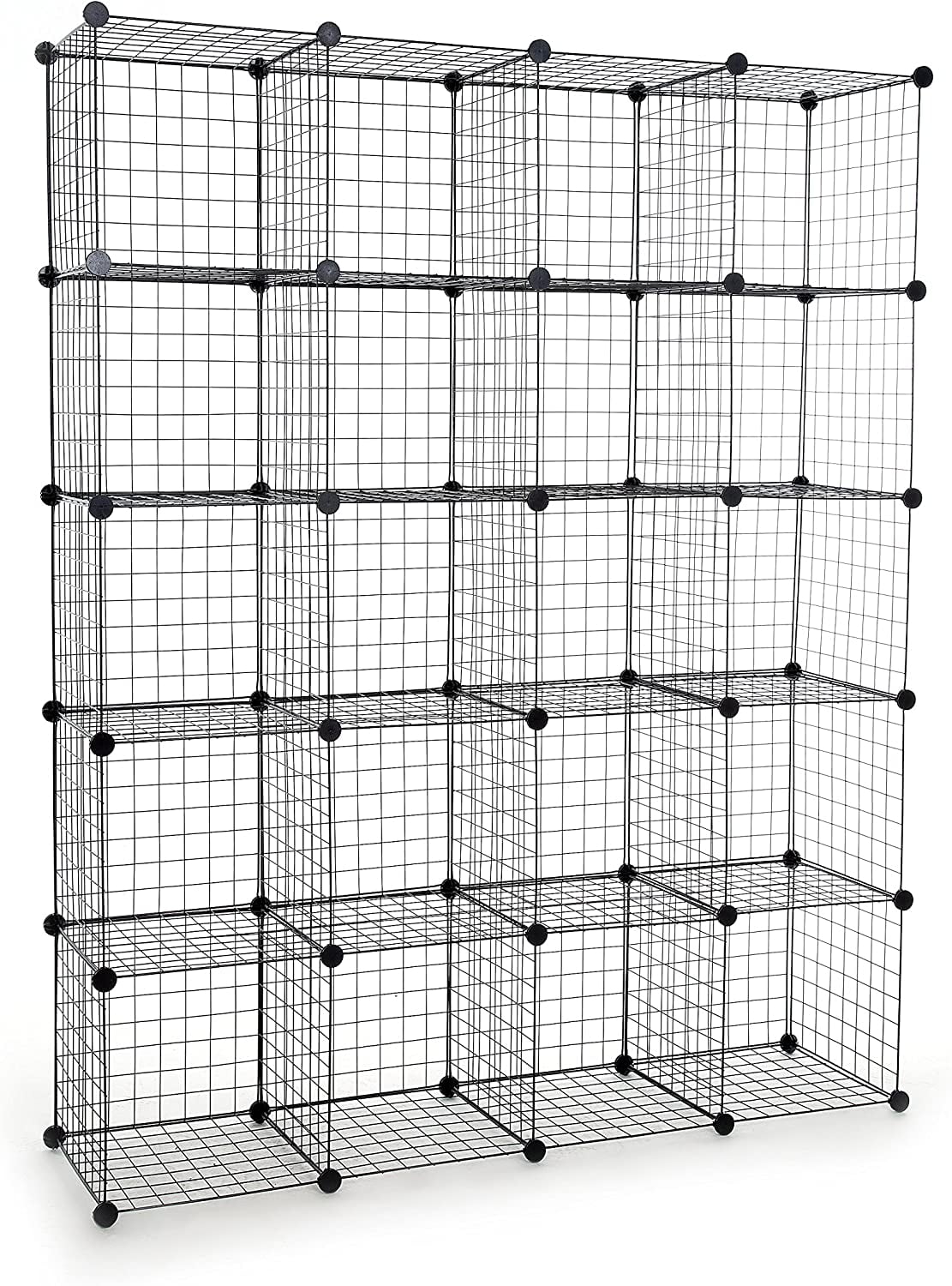 14 * 14 inch Big Cube Multi Use DIY 20 Cube Wire Grid Organizer ...