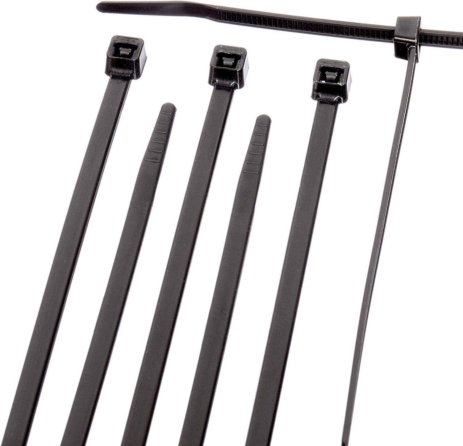 14 inch Black Nylon Zip Ties (Wire, Cable Ties) - Strong - Indoor and ...