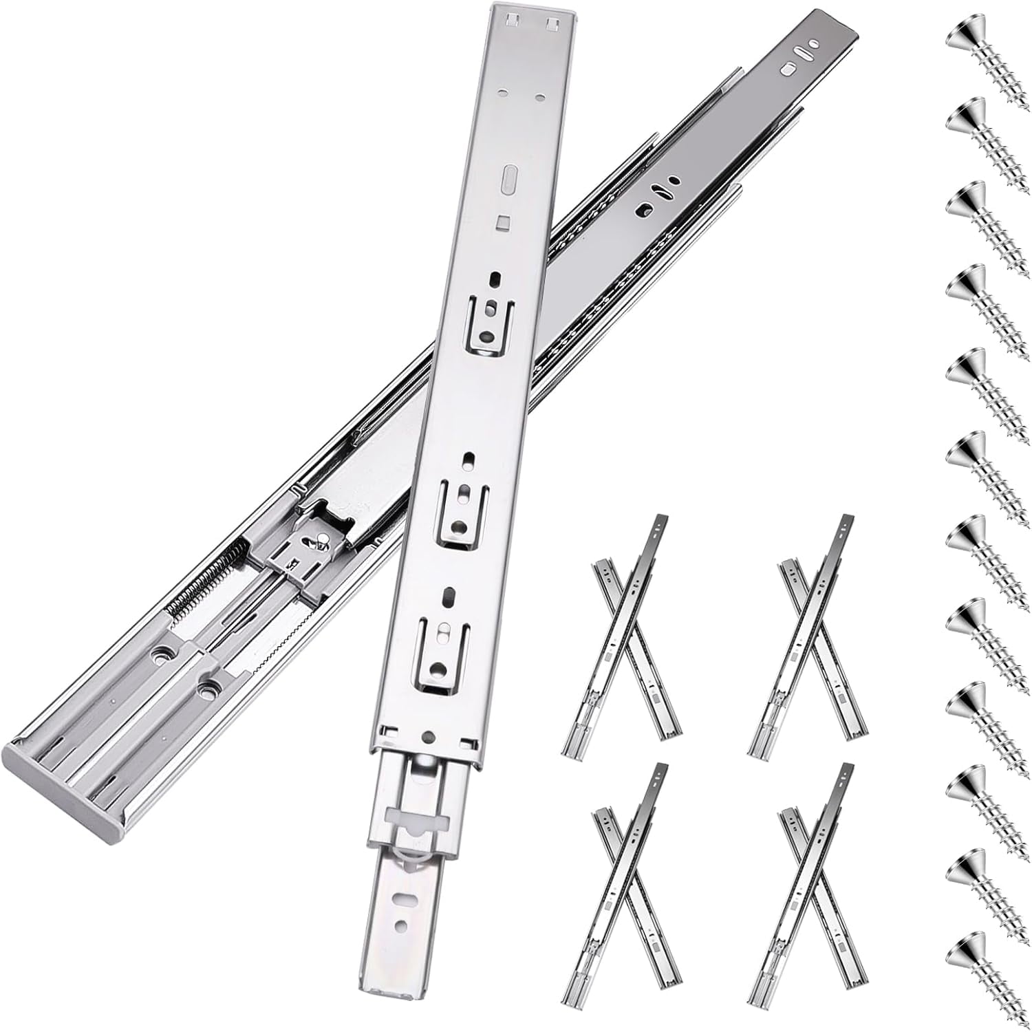 14 inch Drawer Slides 4 Pairs (8pcs) Soft Self Close Full Extension ...