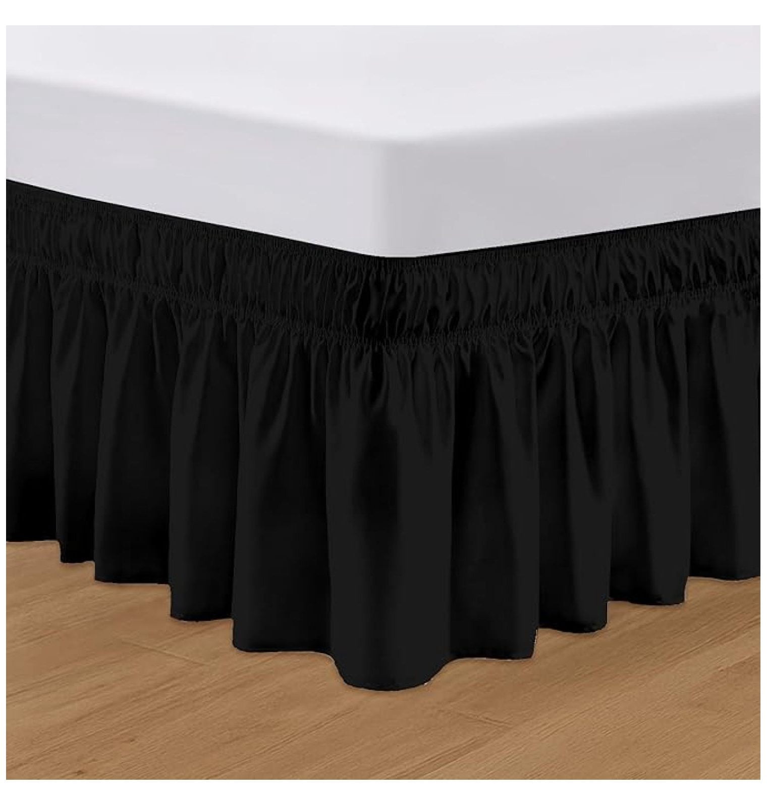 14 inch Drop Bed Skirt King Size - No Lifting Required, Adjustable Easy ...