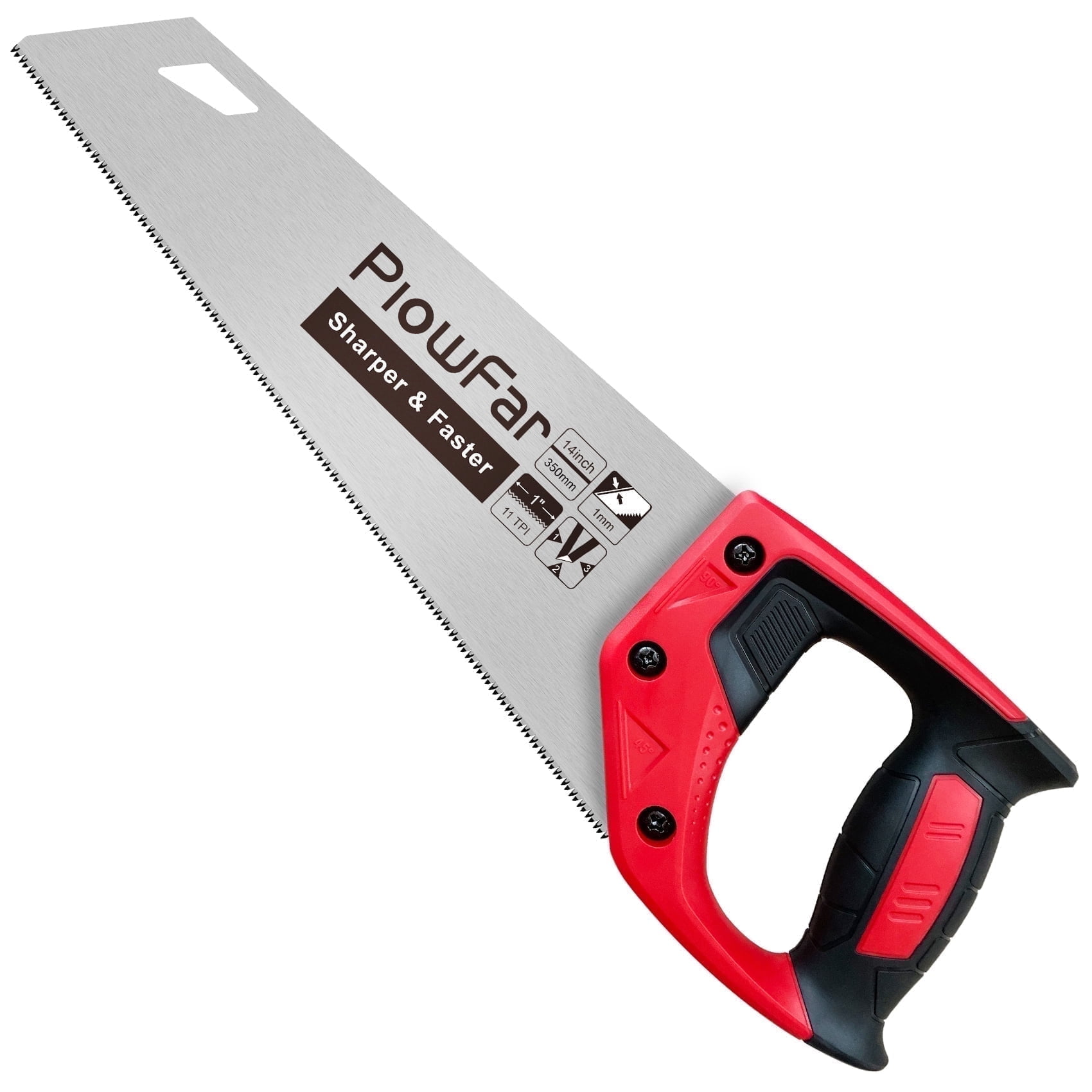 Plowfar 14 inch Hand Saw for Wood Plastic Pipes Drywall Trees Pruning ...