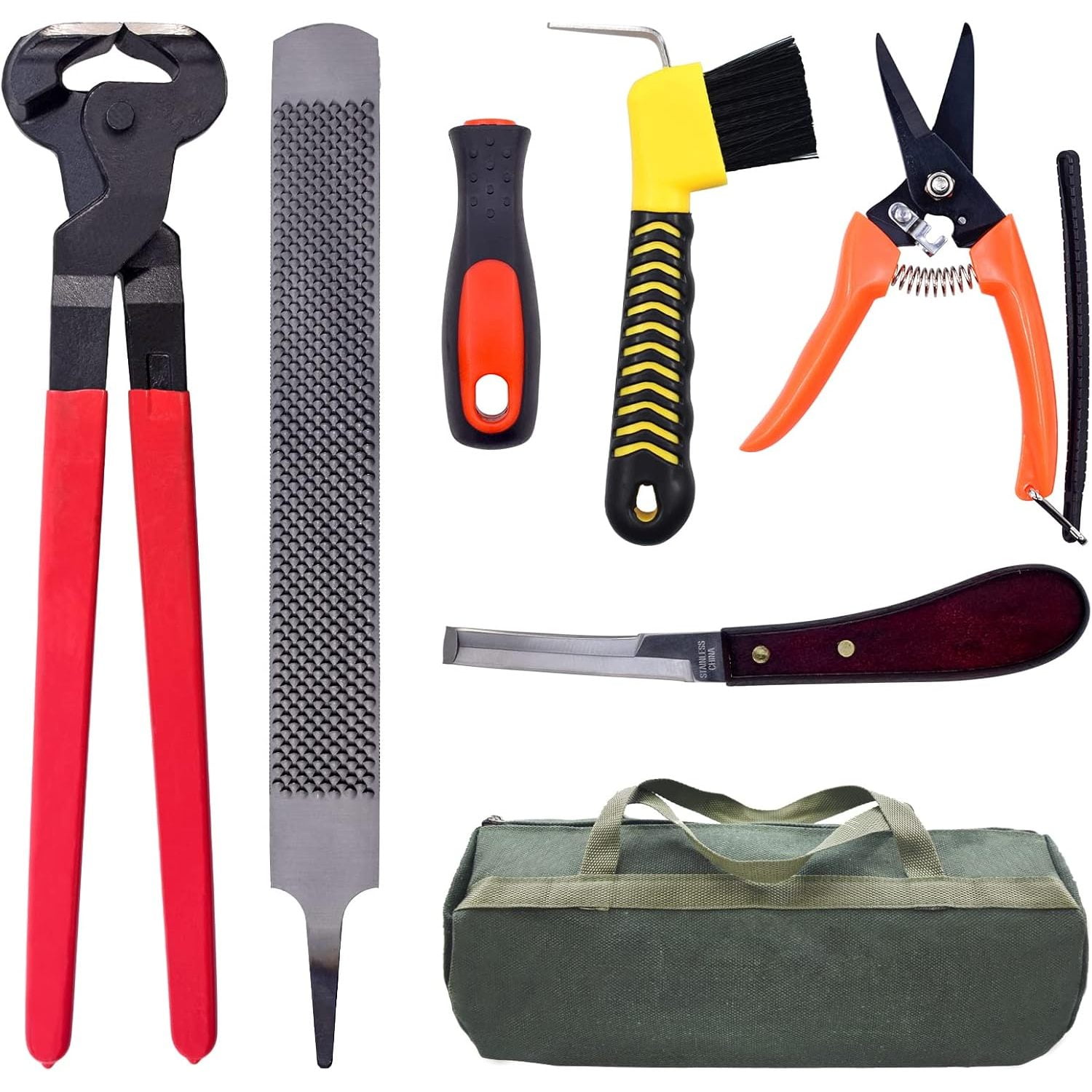 14 inch Horse Farrier Tool Kits - 6Pcs Professional Hoof Trimming ...