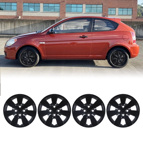 14 inch Hubcaps for 2008-2011 Hyundai Accent Sedan/ Hatchback, Bolt-On ...