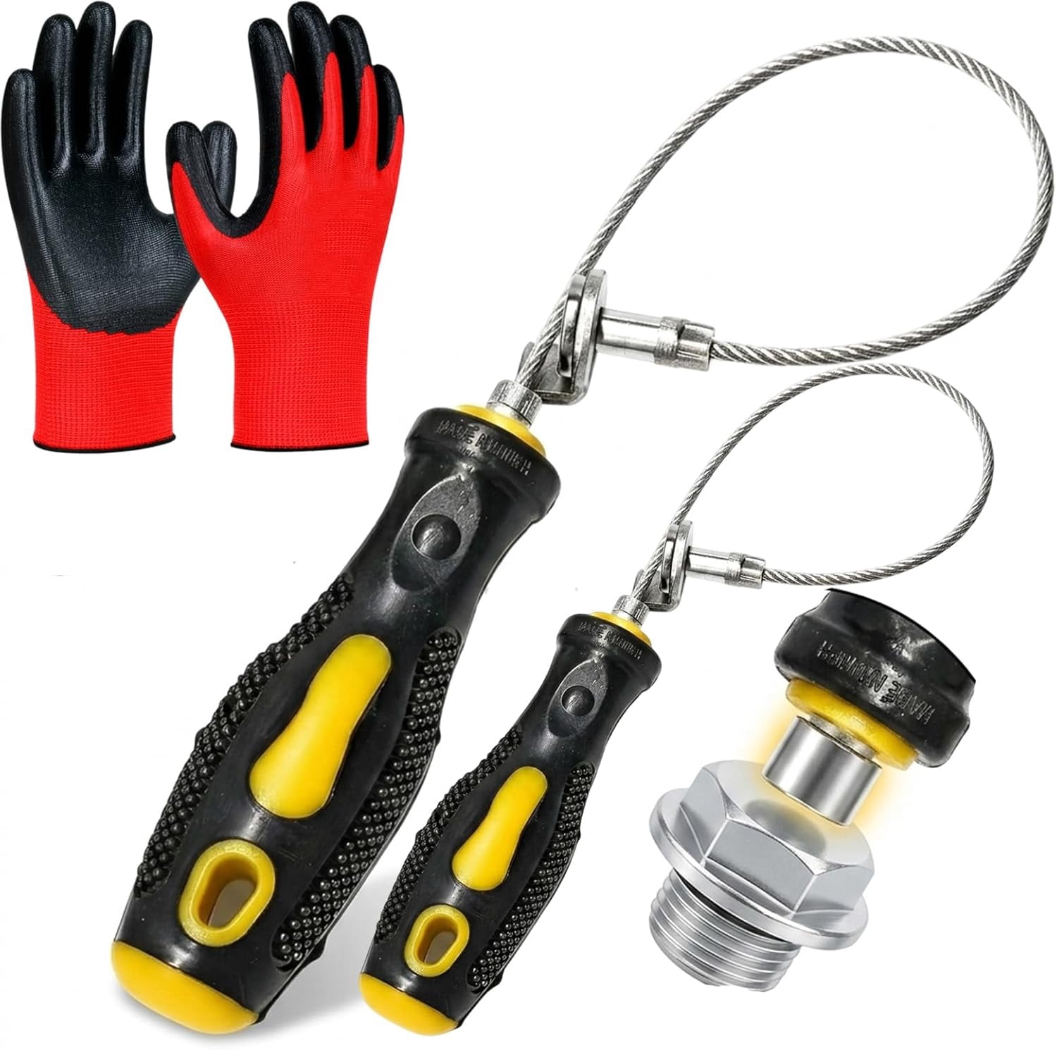 14-inch Magnetic Oil Drain Plug Removal Tool, Flexible Anti-Scald Oil ...